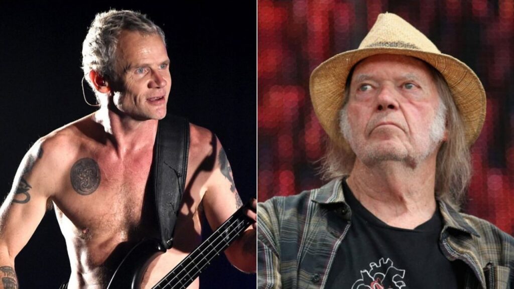 RED HOT CHILI PEPPERS' FLEA Gets Emotional When He Salutes NEIL YOUNG