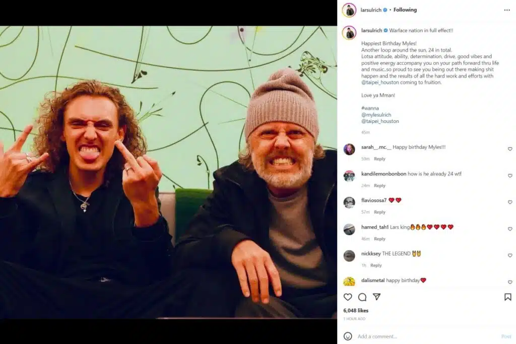 Lars Ulrich Is Proud Of His Son's Band Taipei Houston
